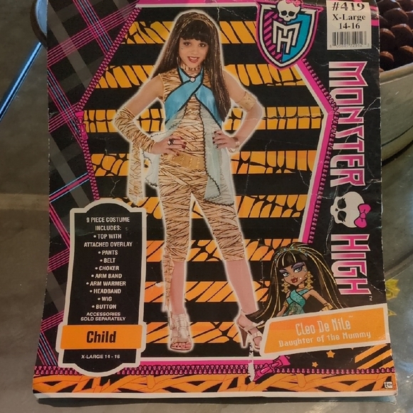 monster high | Costumes | Monster High Gold And Blue Mummy Costume For ...